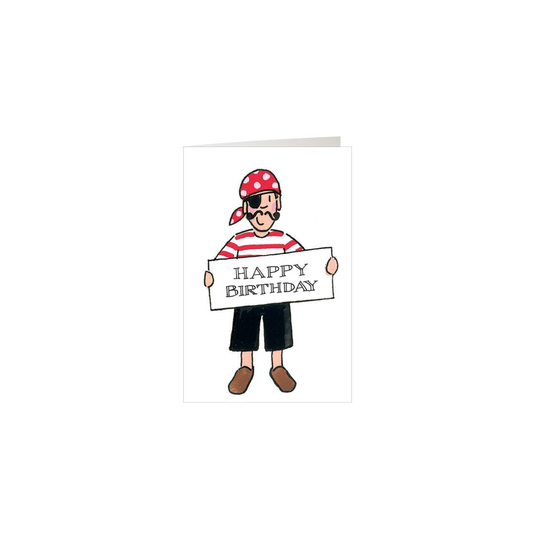 Boys Pirate Happy Birthday Mini Card